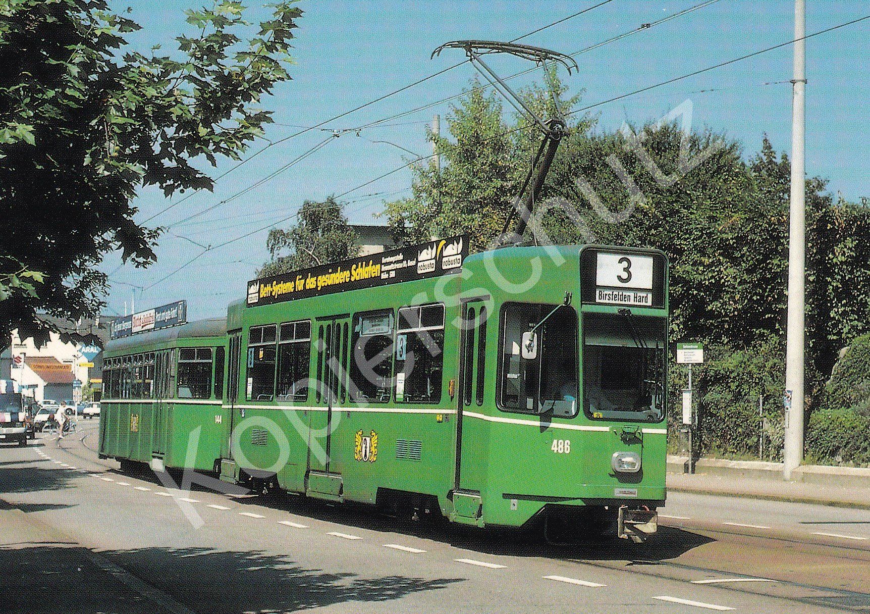 Strassenbahn Basel BVB Be 4/4 486 + B 1445 (Neu und originalverpackt ...