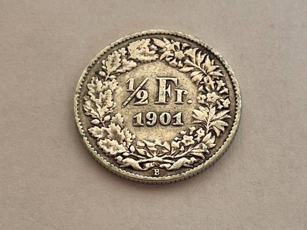 Superbe pièce ½ Fr HELVETIA 1901 en Argent | Kaufen auf Ricardo