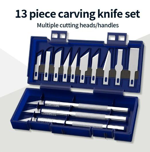 Cutter-Set, 13-teilig, inkl. Box, für Bastler und Modellbau (Neu und ...