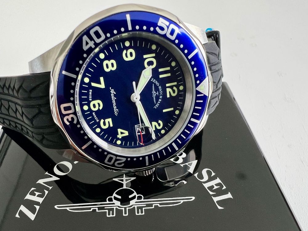 ZENO Diver Automatic - X-Large 47mm - Blue dial - OVP 848.- (Neu und ...