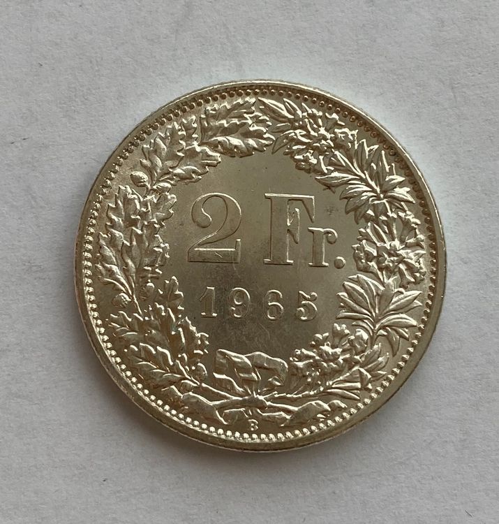 2 Franken 1965 Silber - Schweiz (Gebraucht) in Schlieren für CHF 5 – mit Lieferung auf Ricardo ...