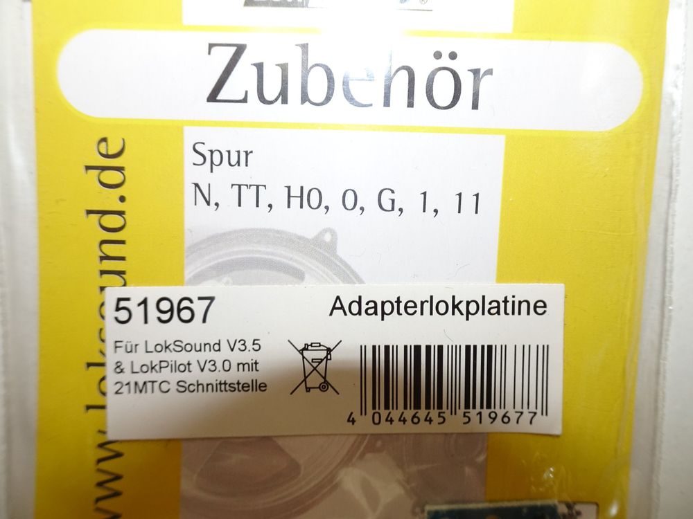 ESU Adapterlokplatine Digital 51967 | Kaufen auf Ricardo