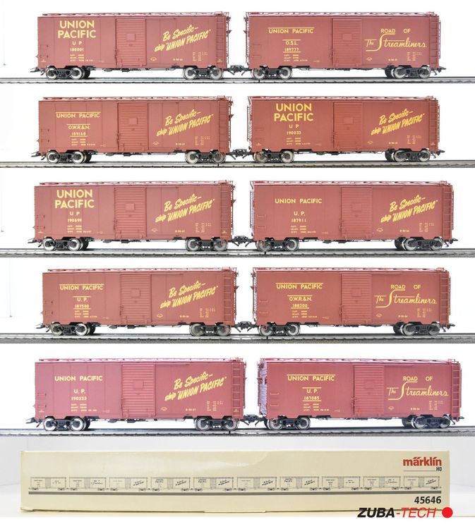 Märklin 45646 Box Car Set 10tlg UP H0 WS mit OVP | Kaufen auf Ricardo