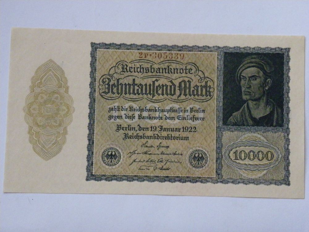 Historische Reichsbanknote 10000 Mark 1922 Sammler, Wie Neu (Neu ...
