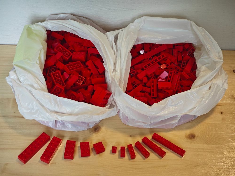 Lego Basis Steine, rot, 700g | Kaufen auf Ricardo