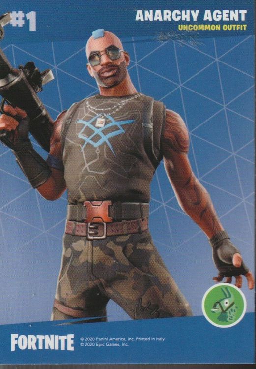 FORTNITE TRADING CARD serie 2 # 1 ANARCHY AGENT Panini 2020 (Neu ...