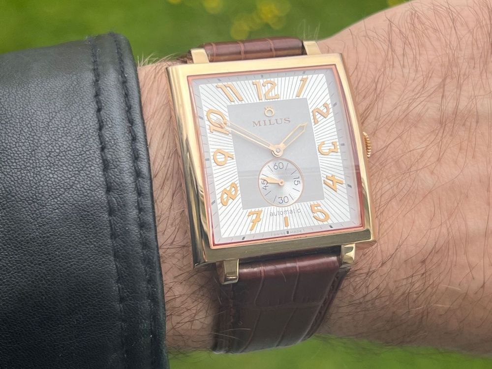 Milus 18K Rose Gold Massiv mit Box & Garantie 36 x 40mm (Gebraucht) in ...