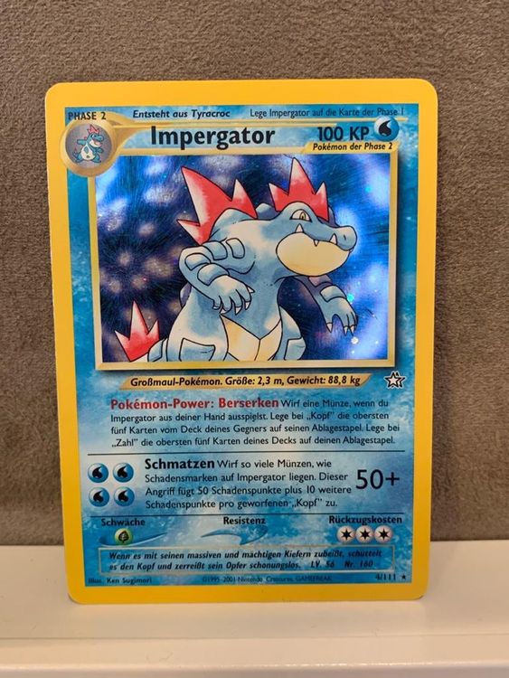 4/111 Impergator Holo Deutsch Pokemon Neo Genesis | Kaufen auf Ricardo