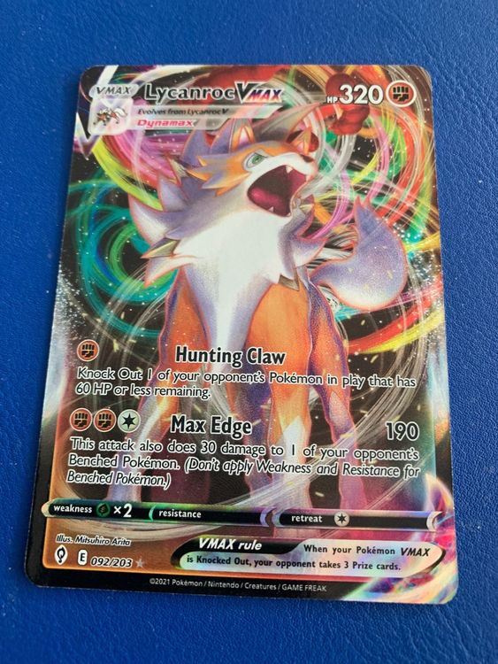 Pokemon EVOLVING-SKIES Lycanroc VMAX | Kaufen auf Ricardo