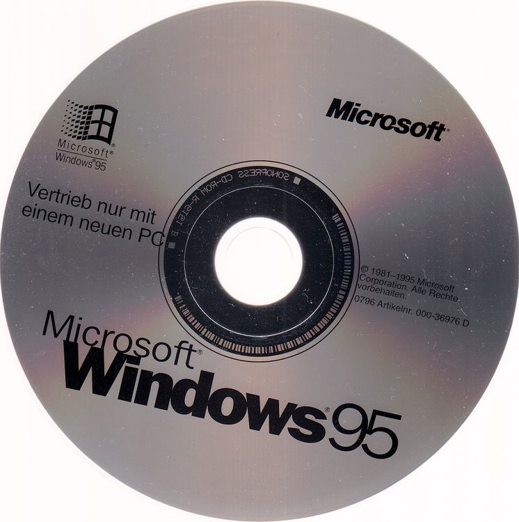 Microsoft Windows 95 CD Original & Neuwertig (Gebraucht) in Thun für CHF 5 – mit Lieferung auf ...