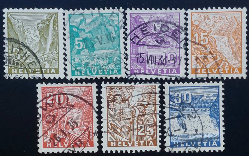 1934 Landschaftsbilder 194-200 ʘ gestempelt Kat 25.- | Kaufen auf Ricardo