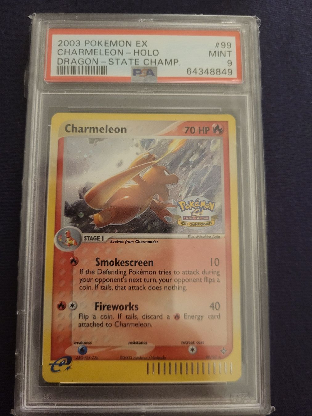 Carte Pokémon reptincel Holo 2003 EX Dragon PSA 9 Mint (Neuf avec ...