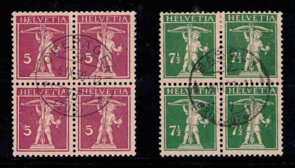 1927 Tellknabe Lot im 4er-Block ʘ (170, 183) (Neu (gemäss Beschreibung)) in Nuglar für CHF 3 ...