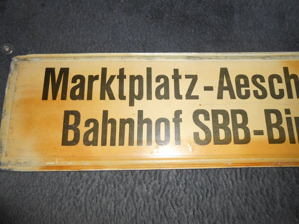 BVB Basel, original Haltestellen Schild, 50er Jahre | Kaufen auf Ricardo