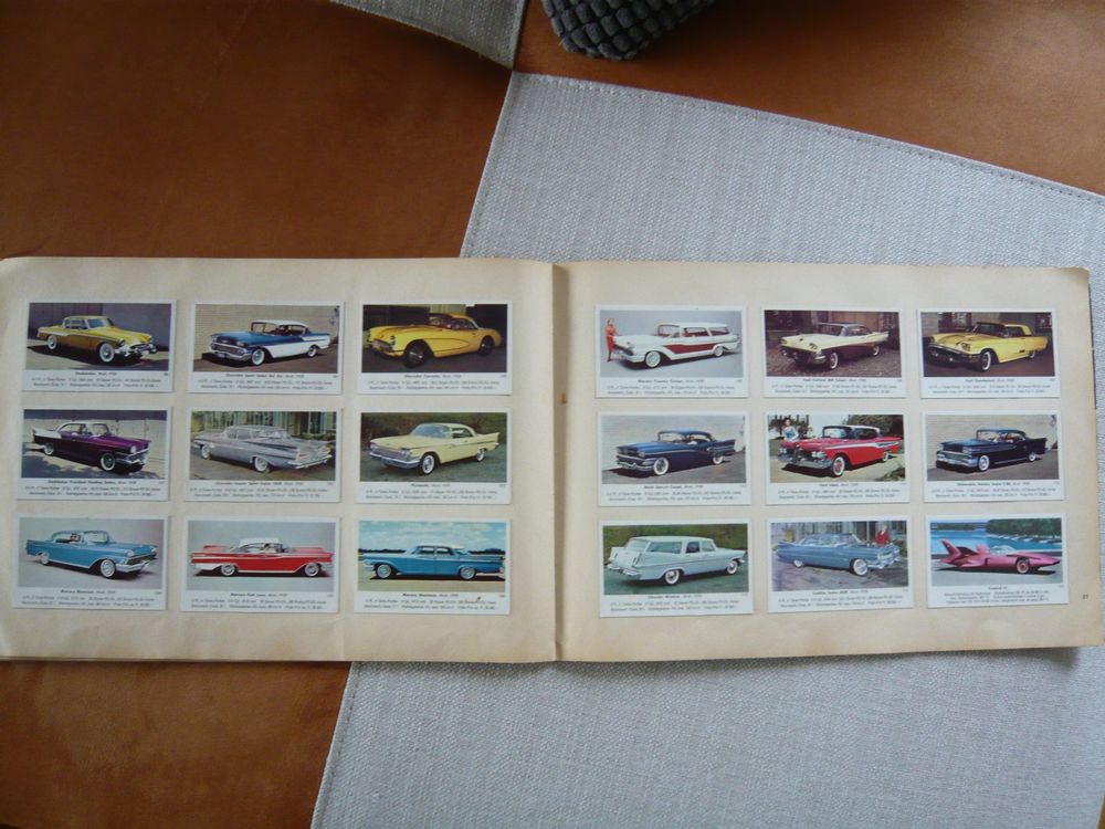 TRES RARE ALBUM D'IMAGES COLLEES VOITURES 1959 SWISS MADE (Gebraucht ...