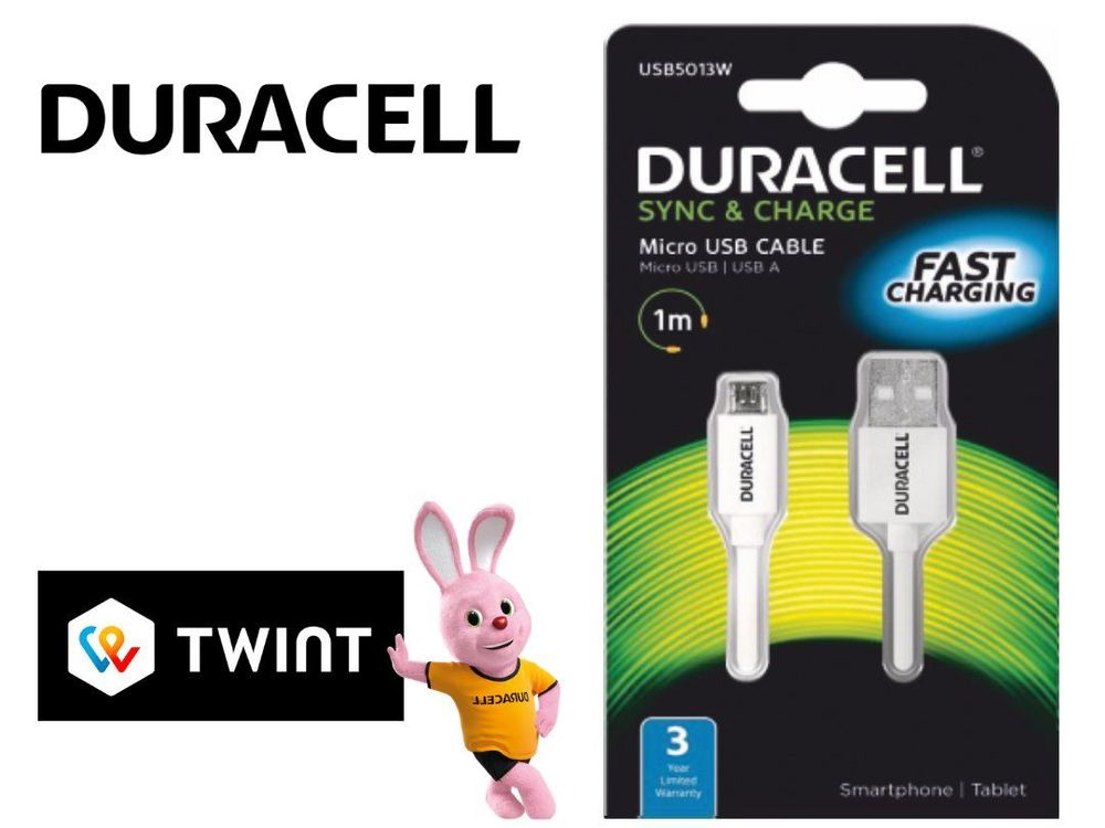 Duracell | Micro USB - Kabel 1m Fast (Neu und originalverpackt) in La ...