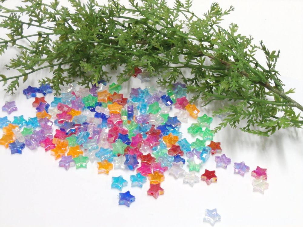 200 Acryl Perlen Stern MIX (1422) (Neu und originalverpackt) in Blatten-Naters für CHF 1 – mit ...