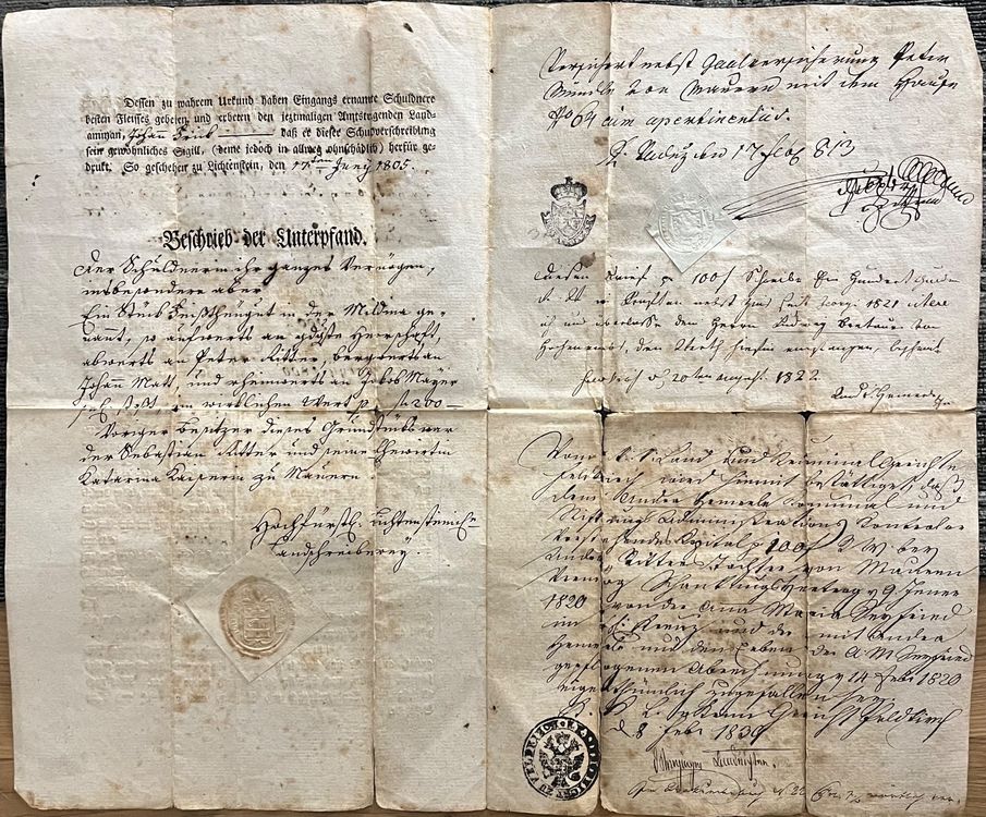 Antike Handgeschriebene Brief mit Stempfel aus der Zeit | Kaufen auf ...