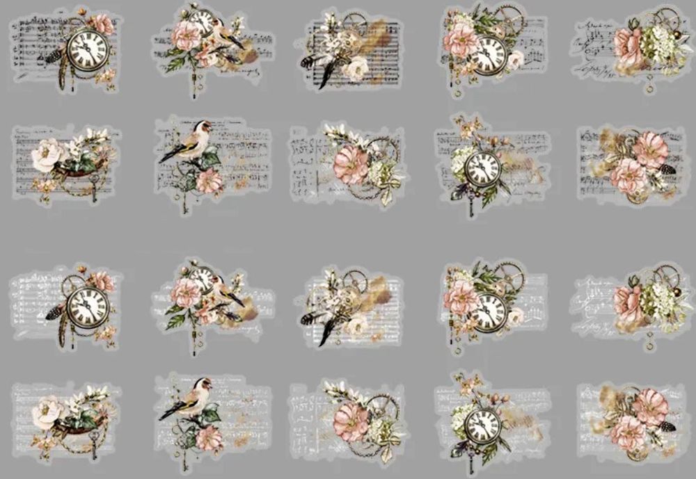 20 Stk. Aufkleber - Rosa Vögel und Lieder | Kaufen auf Ricardo
