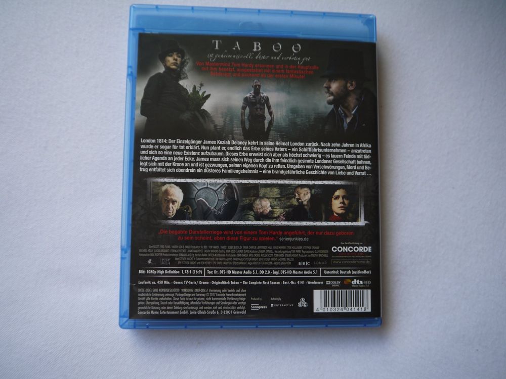 TABOO - Die komplette Serie-Tom Hardy (Gebraucht) in Hagendorn für CHF 11.9 – mit Lieferung auf ...