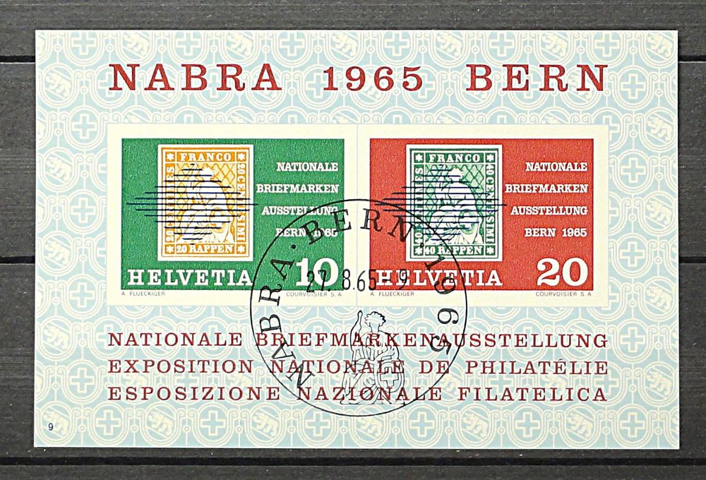 BLOCK NABRA 1965 BERN ⨀ mit Gummi / Bern 27.8.65 | Kaufen auf Ricardo