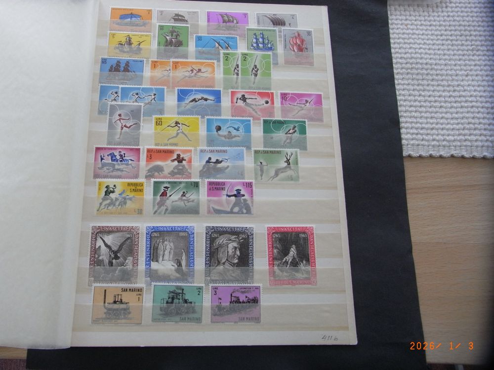 San Marino ab 1961 ** + gest. 2 Seiten z.T. ganze Sätze (Gebraucht) in ...