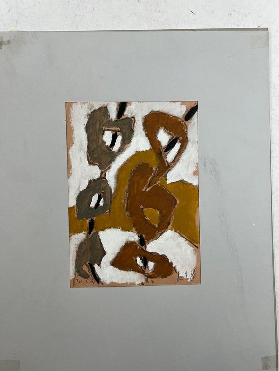 Alfons J. Keller (1924 -2003) Abstrakte Mischtechnik Gemälde (Gebraucht) in Neuhausen am ...