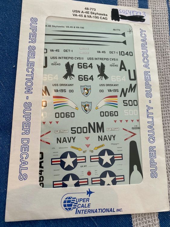1/48 USN A-4E SKYHAWKS VA-45 & VA-195 CAG DECALS | Kaufen auf Ricardo