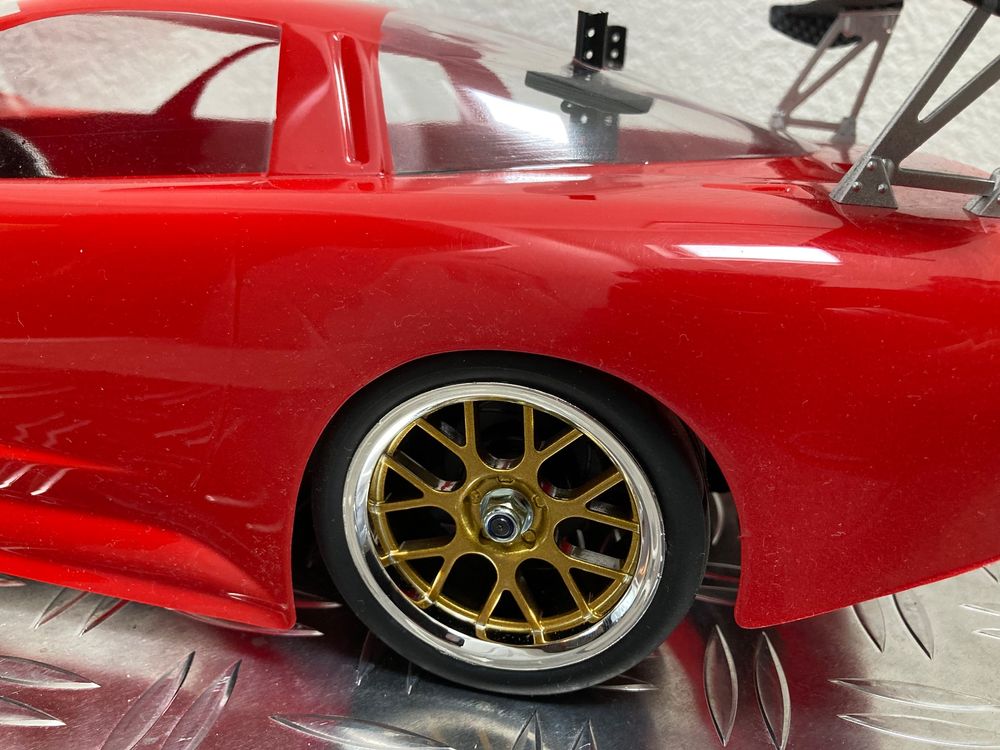 Tamiya TT-02 Chassis & Karosserie «Race Corvette Rot» NEU! (Neu (gemäss ...