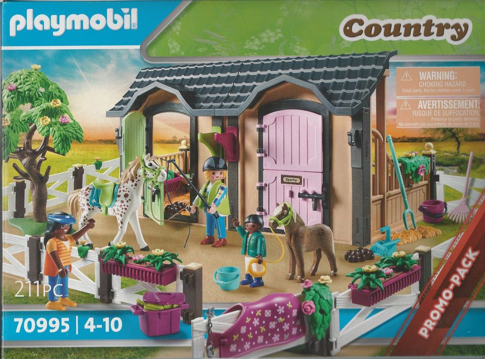 PLAYMOBIL COUNTRY 70995 LEZIONI DI EQUITAZIONE E STALLE New (Nuovo e ...