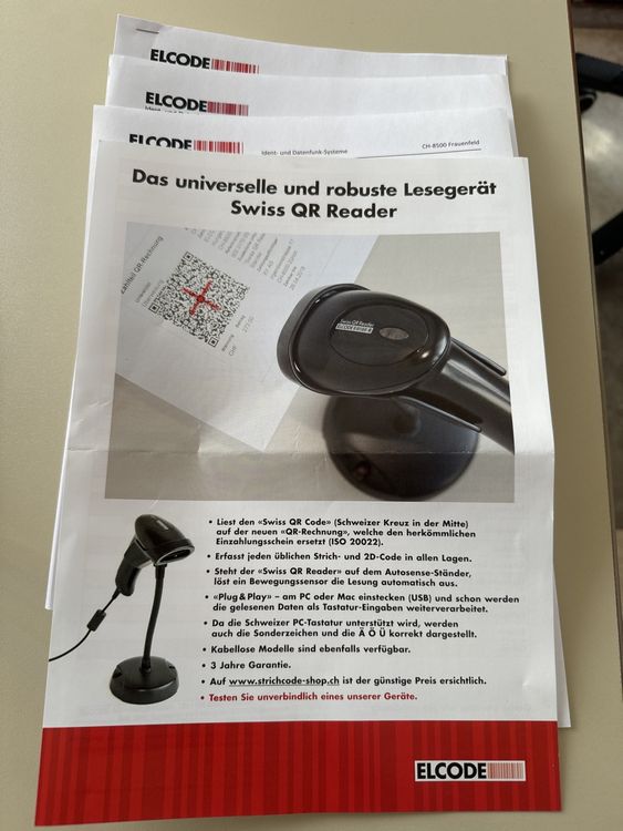 Elcode Swiss QR Code Reader (Neu und originalverpackt) in Niederbipp ...
