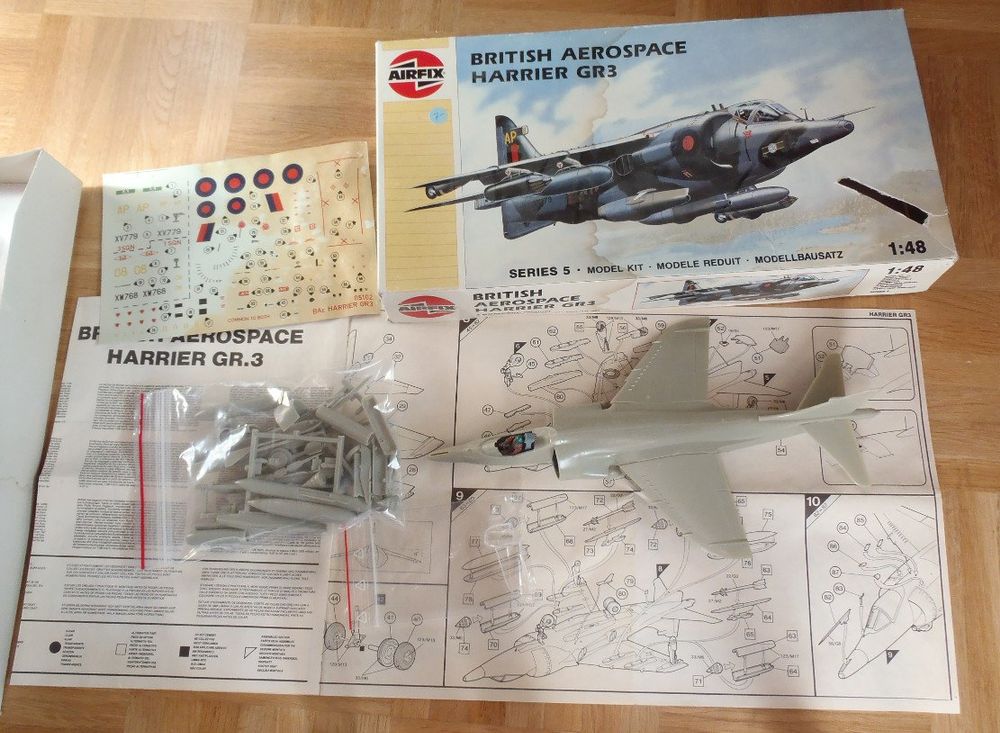 Airfix British Aerospace HARRIER GR3 Bausatz 1:48 (Gebraucht) in St ...