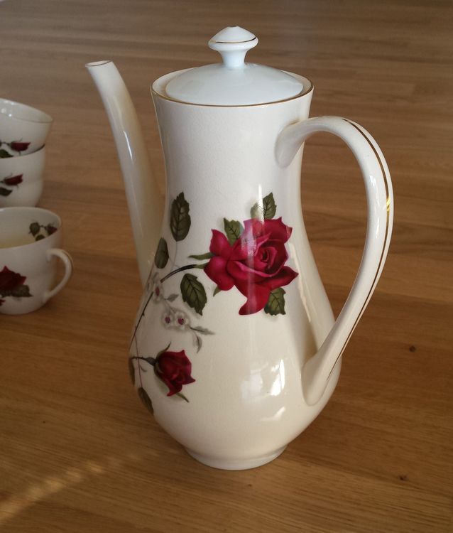 Vintage Kaffeeservice Tassen Krug Rosen Pruszkow Porzellan | Kaufen auf Ricardo