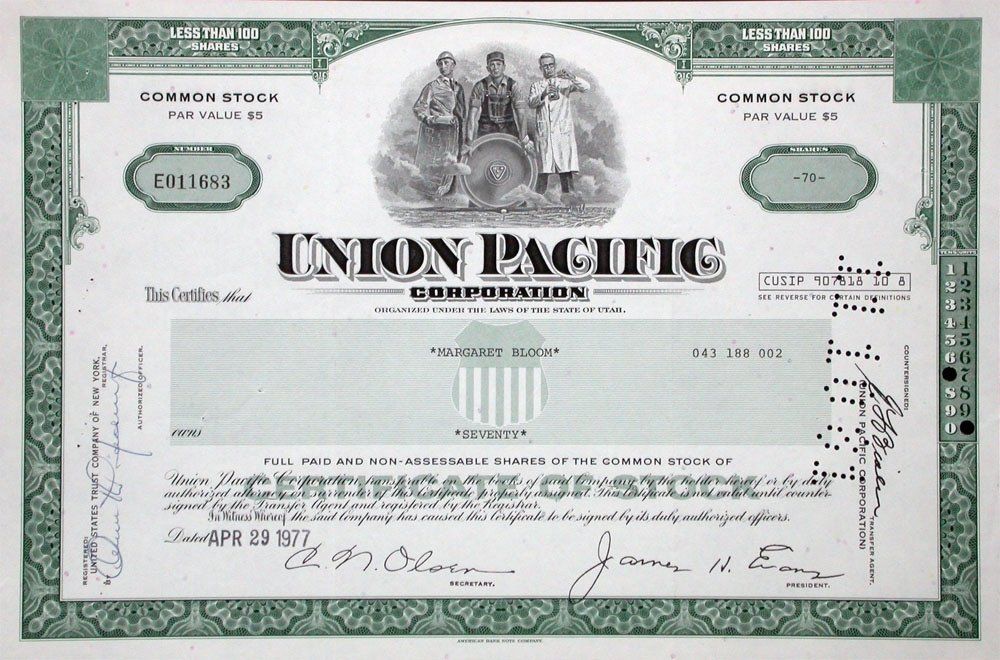 Union Pacific Corporation - 1978 (Gebraucht) in Solothurn für CHF 2.1 ...