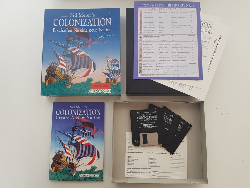Sid Meier Colinization Microprose PC Big Box Spiel (Gebraucht) in ...