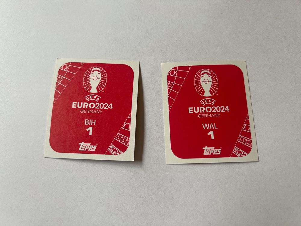 EURO 2024 Sticker BIH 1 & WAL 1 | Kaufen auf Ricardo