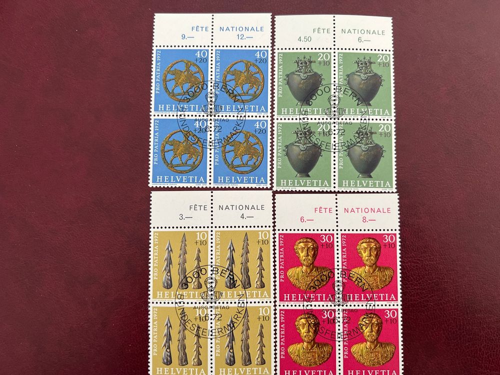 1972 Serie Erstag gest. Pro Patria mit Tab (4024) | Kaufen auf Ricardo