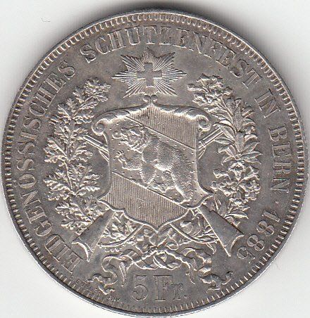 5 Franken Schützentaler Bern 1885 vz+/-unz (Gebraucht) in Gossau SG für CHF 122 – mit Lieferung ...