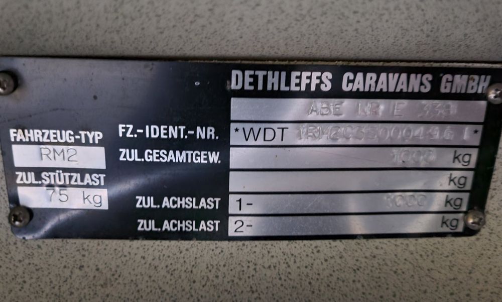 Wohnwagen Marke Dethleffs Caravan, Modell RM2, ab nur 1.-- (Gebraucht ...