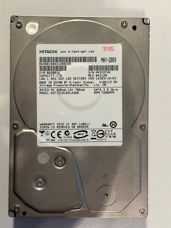 Hitachi Deskstar 7K1000.B 1TB HDT721010SLA360 HDD | Kaufen auf Ricardo