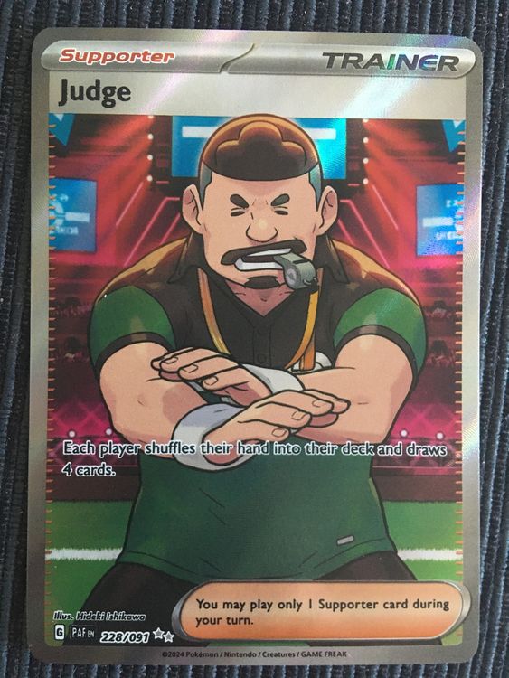 Pokemon Judge Trainer Fullart Paldean Fates (Neu (gemäss Beschreibung ...