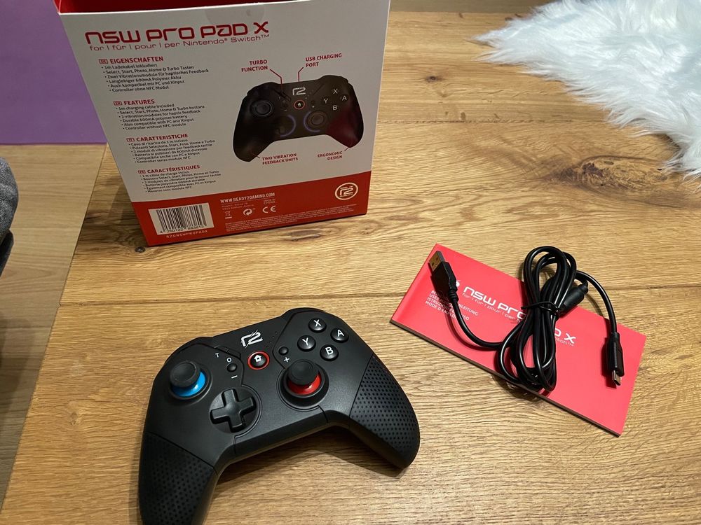 Nintendo Switch NSW Pro Pad X Wireless Controller Ladekabel (Neu ...