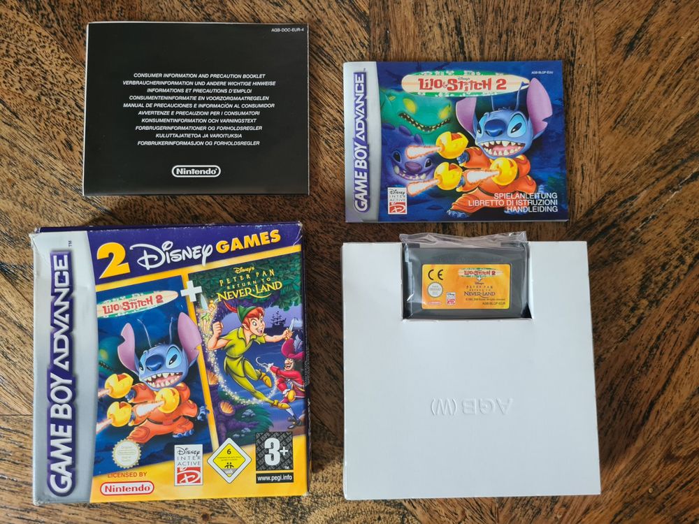 Disney Lilo & Stitch 2 + Peter Pan GameBoy Advance GBA OVP (Gebraucht ...