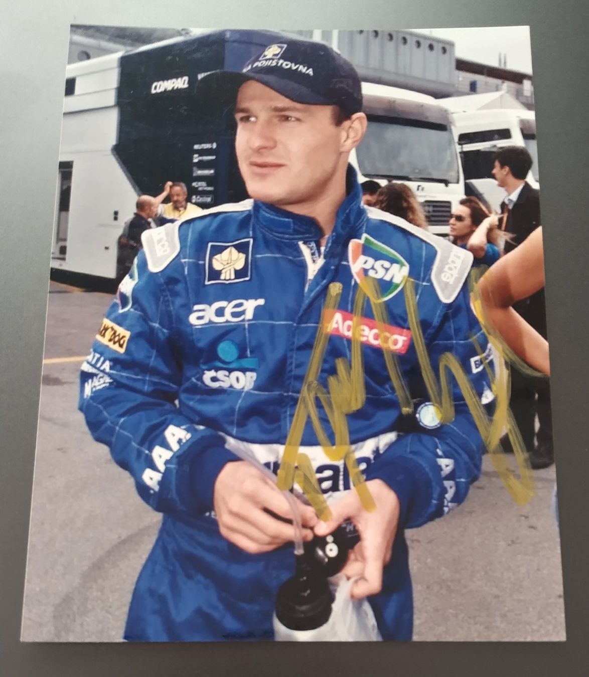 Larry Perkins ,Tomas Enge, ex. F1 Piloten. O.signierte Fotos (Gebraucht ...