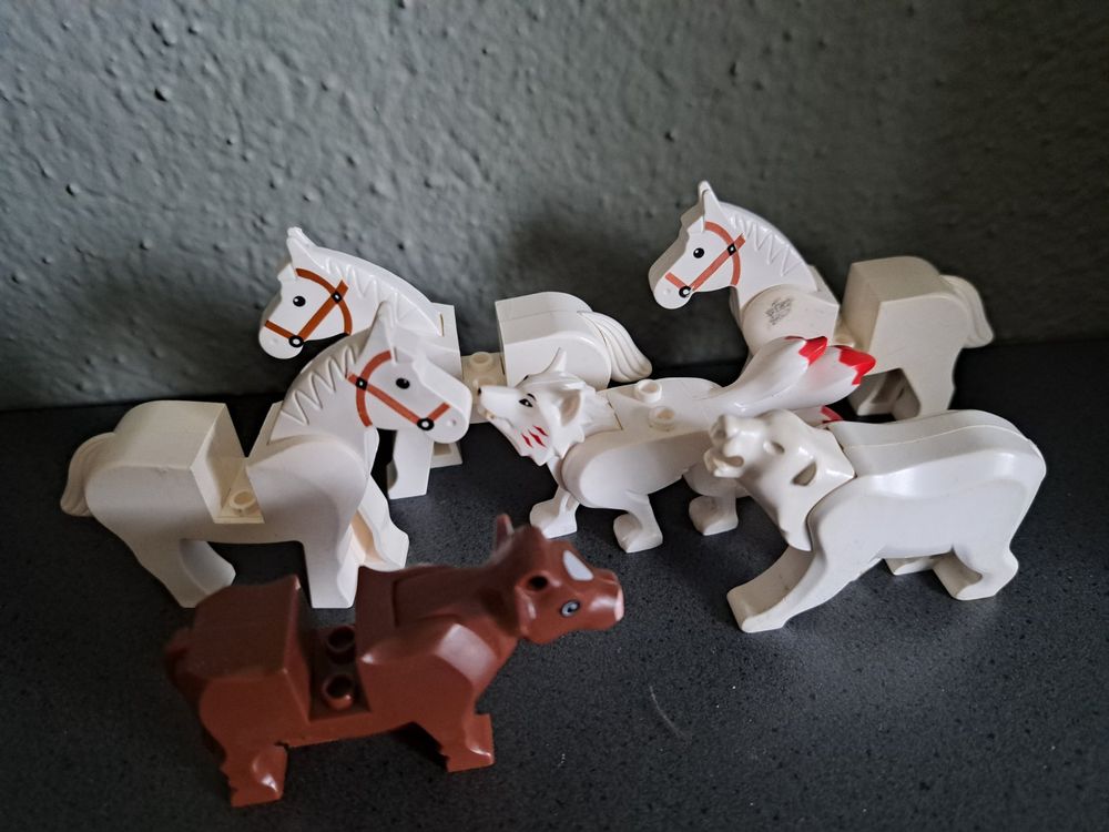 Lego 6 Tiere Pferd Hund Puma Kuh | Kaufen auf Ricardo