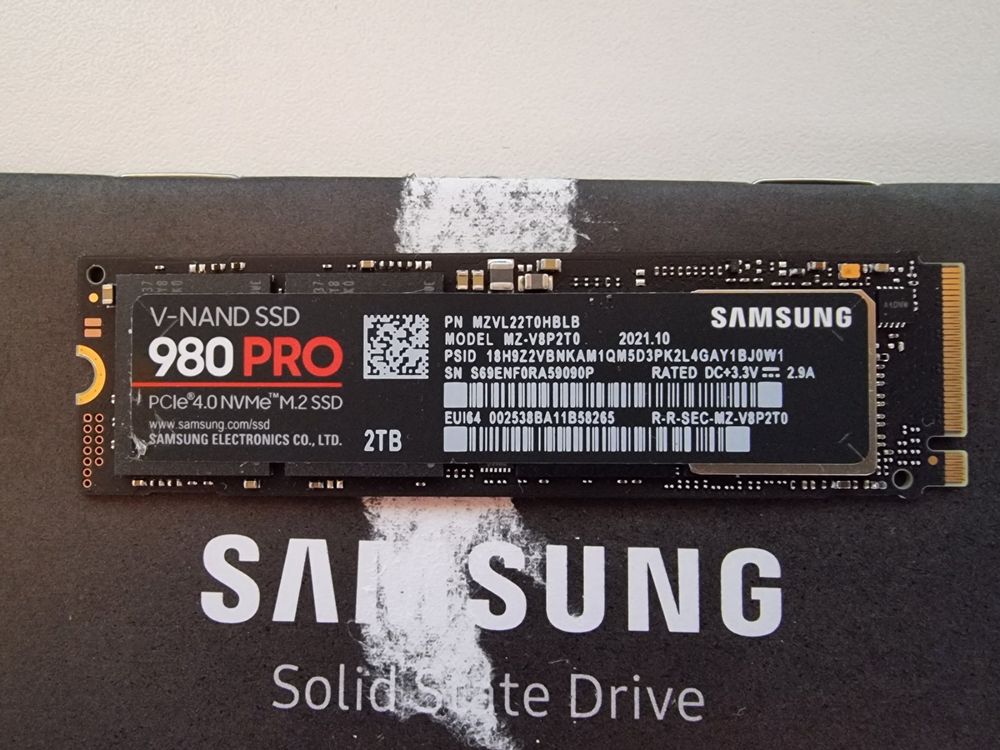 Samsung 980 PRO 2TB PCIe 4.0 NVMe M.2 SSD (Model MZ-V8P2T0) (Gebraucht) in Wettingen für CHF 190 ...