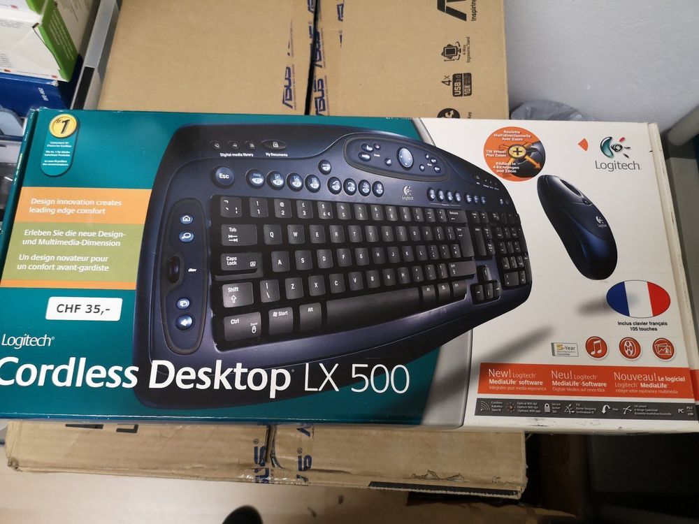 Cordless Desktop LX 500 Logitech Neu OVP Tastatur + Maus (Neu (gemäss ...