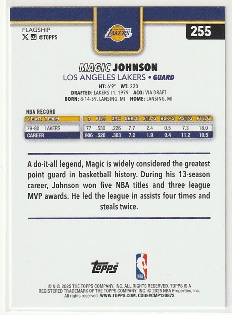 2025/26 Topps Flagship Basketball Magic Johnson (Neu (gemäss ...