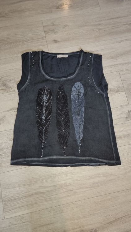 Sommertop mit Federn Gr. S Cream neuwertig | Kaufen auf Ricardo