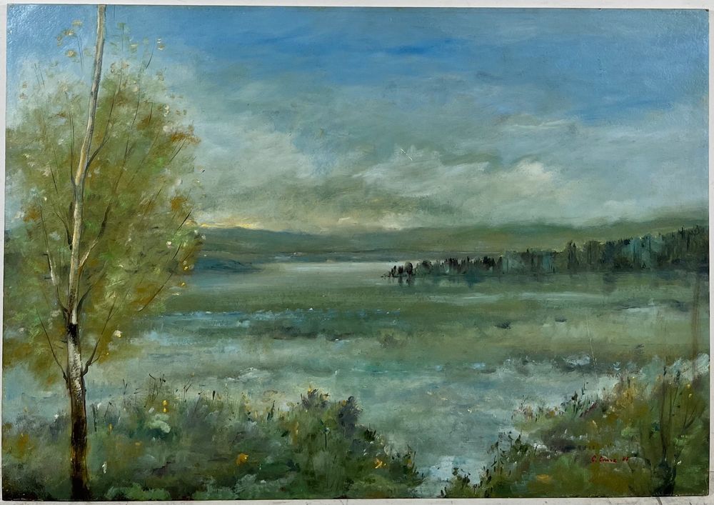 Seelandschaft Gemälde , Unleserlich Signiert (Gebraucht) in Root für CHF 19 – mit Lieferung auf ...